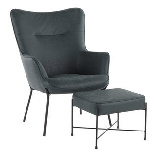 Izzy Lounge Chair + Ottoman Set - Midcentury - Armchairs And Accent ...