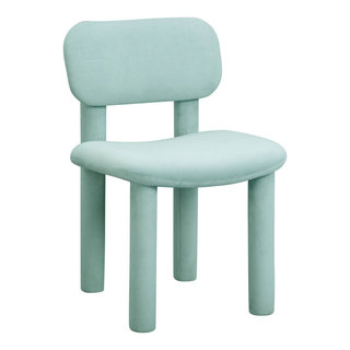 Elise Pale Blue Velvet Dining Chair Light Blue - Contemporary - Dining ...