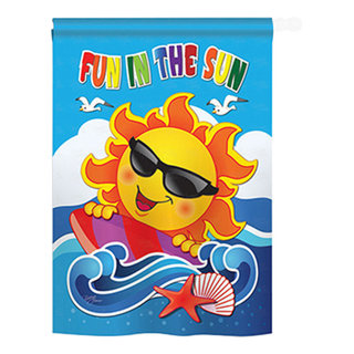 Summer Fun In The Sun 2-Sided Vertical Impression House Flag - Beach ...