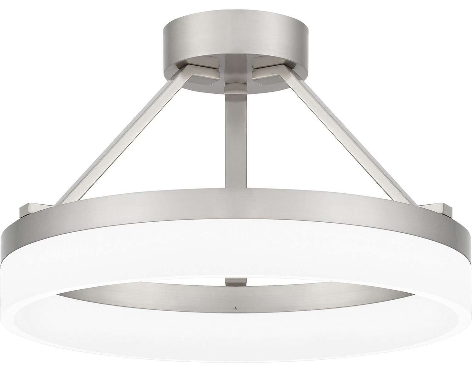Cohen LED Semi Flush Mount in Brushed Nickel - Modern - Flush-mount ...