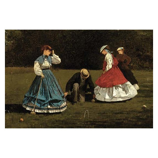 Croquet Scene, 12" x 18" - Traditional - Prints And Posters - by ...