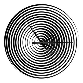 Black and White Optical Illusion Oversized Contemporary Clock, 23"x23 ...