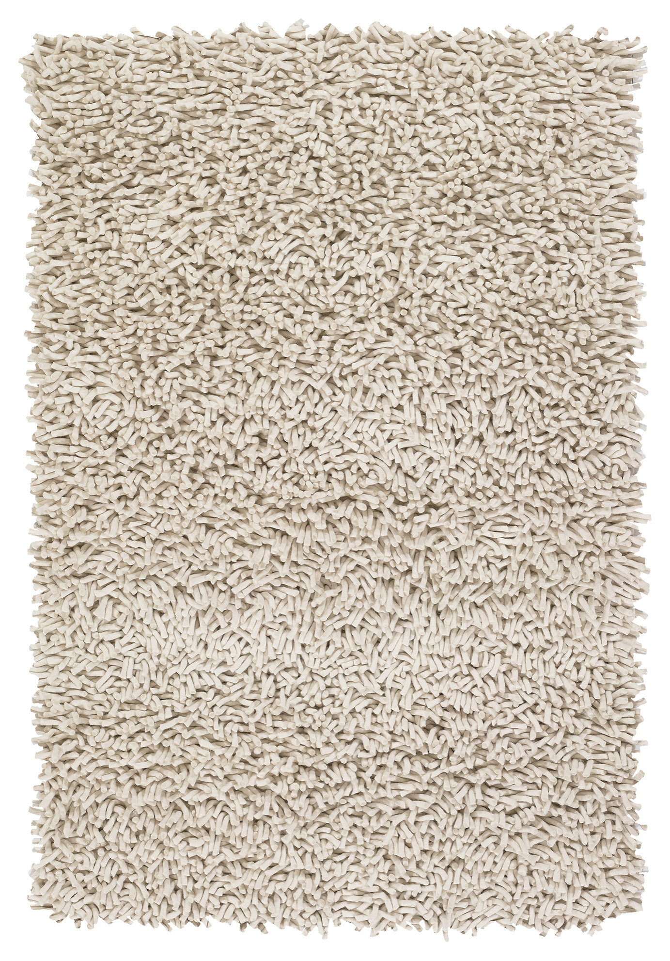 Montaro Hand-Woven Contemporary Thick Piles Shag Rug, Rectangular White ...
