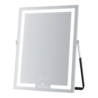 The Muse Tri Tone LED Easel Makeup Mirror - Modern - Makeup Mirrors ...