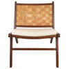 Loria Teak Accent Chair With Cushion - Midcentury - Armchairs And ...