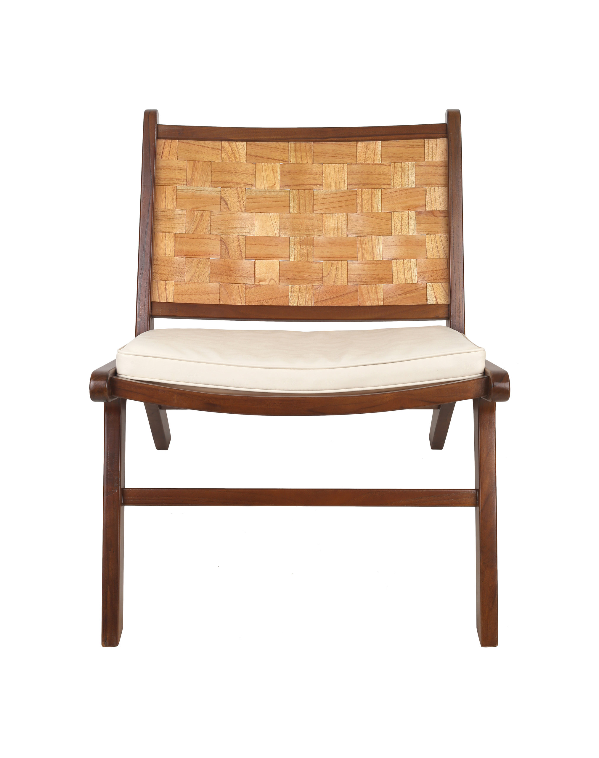 Loria Teak Accent Chair With Cushion - Midcentury - Armchairs And ...