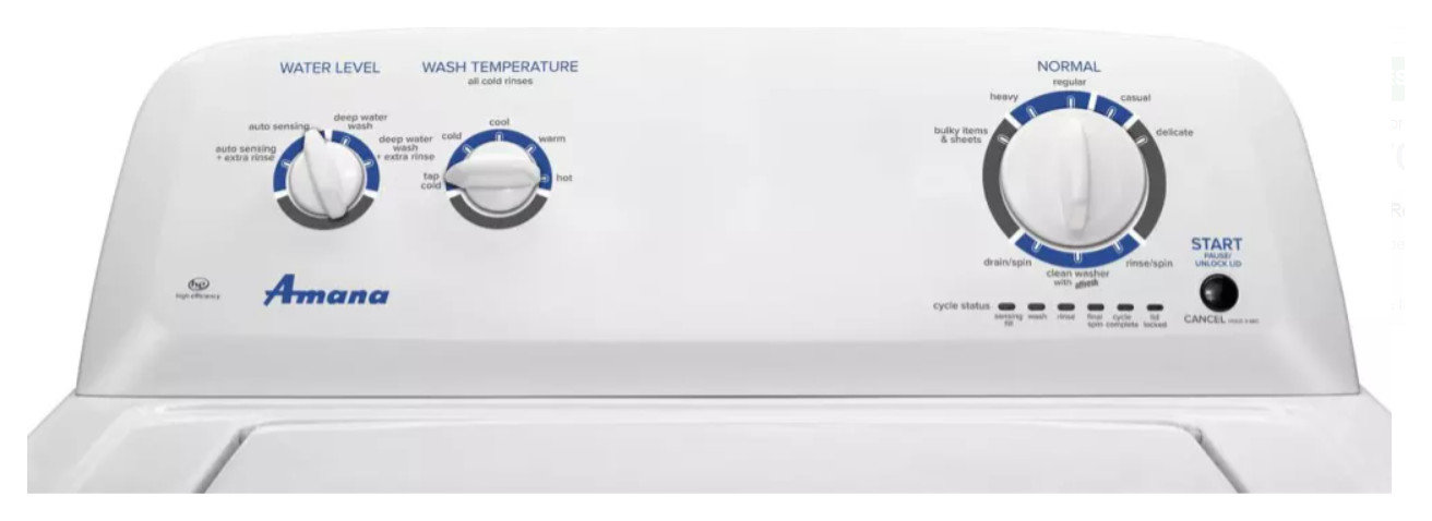Amana 3.5 cu. ft. Top-Load Washer with Dual Action Agitator - Modern ...