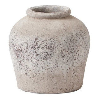 Light and Living Aira Pot Antique Gray Ceramic, Small, 11.5"x11.5"x11.5 ...