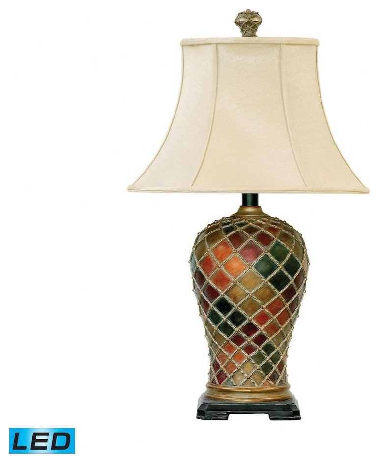 -Traditional Style w/ Eclectic inspirations-Composite 9.5W 1 LED Table ...