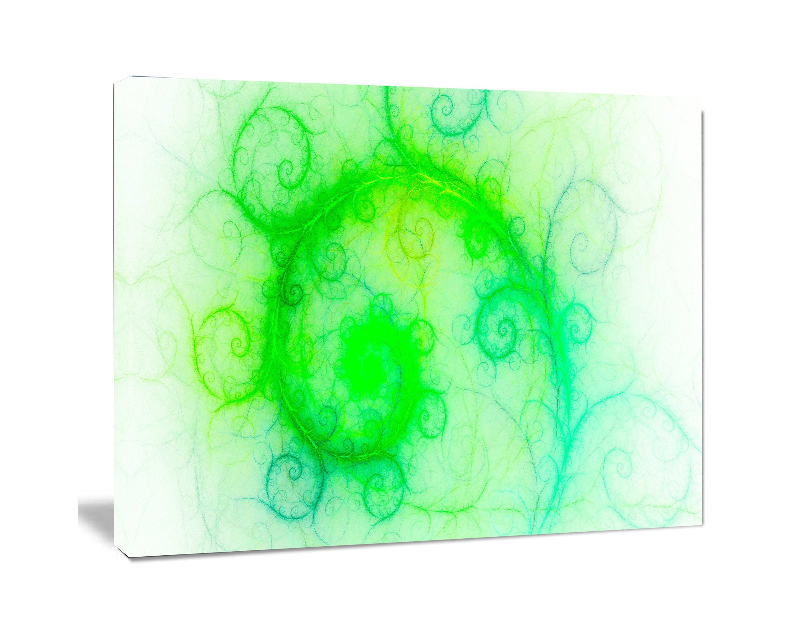 Beautiful Bright Green Pattern, Abstract Wall Art Canvas, 20"x12"x1 ...