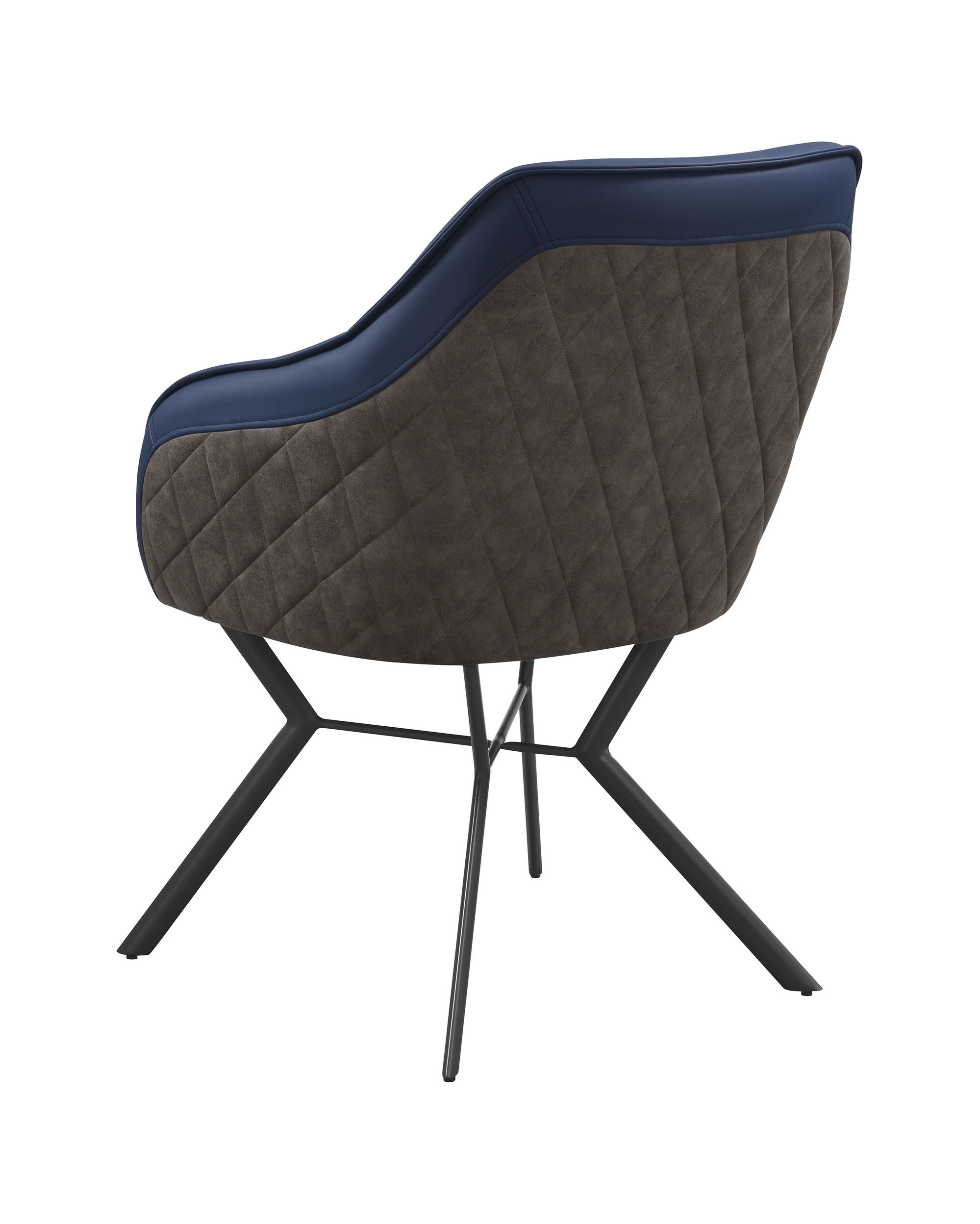 Mayer Upholstered Tufted Side Chairs, Set of 2 Blue and Brown ...