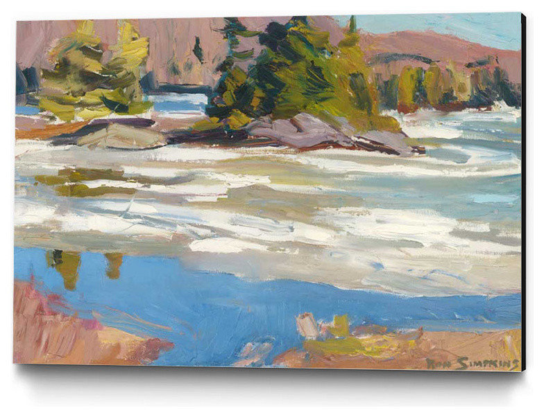 "Little Running River" Museum Mounted Canvas Print, 32"x24 ...