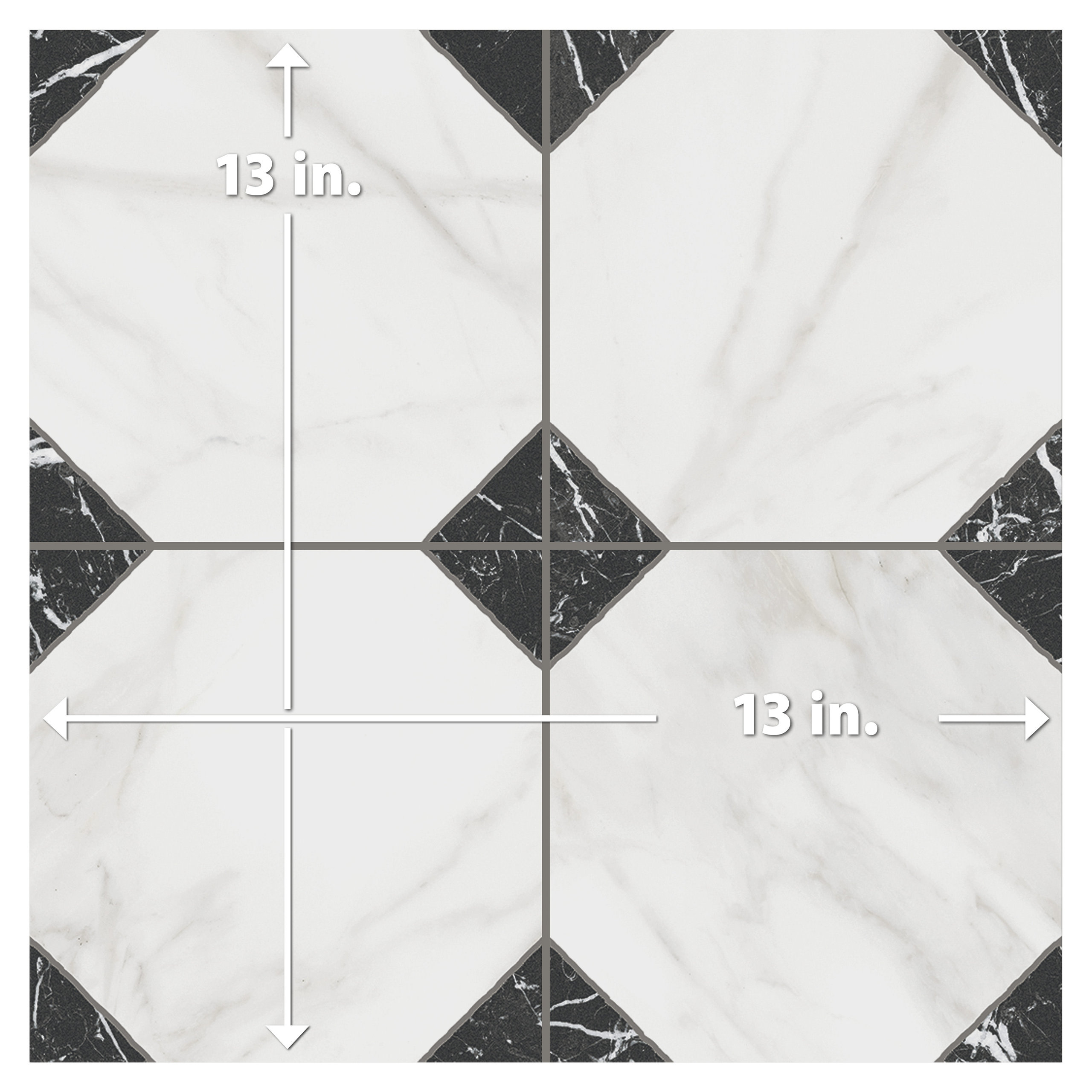 Merzoni Yard Marquina Porcelain Floor and Wall Tile Sample ...