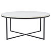 Livia Matte Black Iron Coffee Table - Transitional - Coffee Tables - by ...