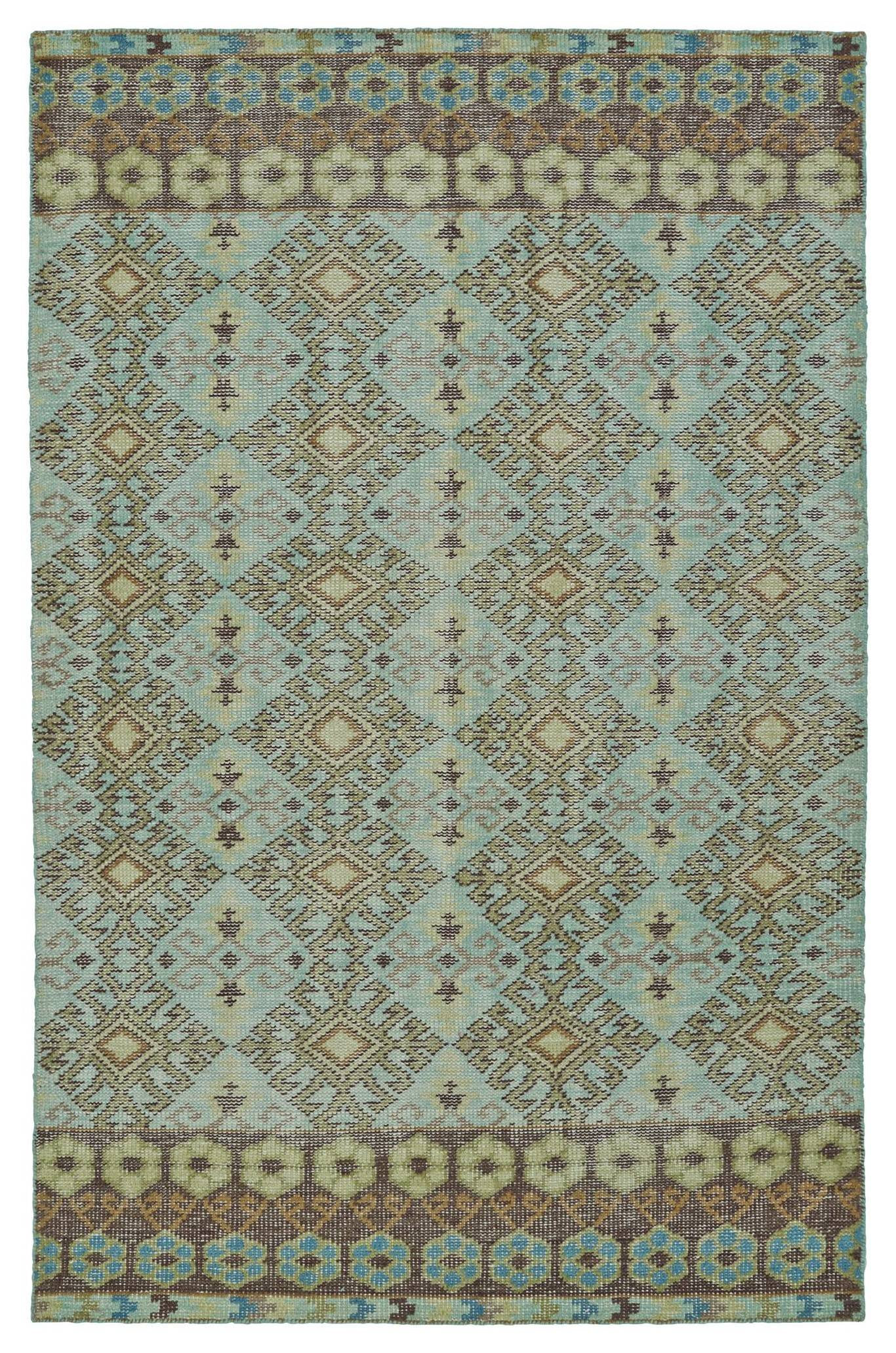 Kaleen Relic Collection Rug, Turquoise, 4'x6' - Southwestern - Area ...