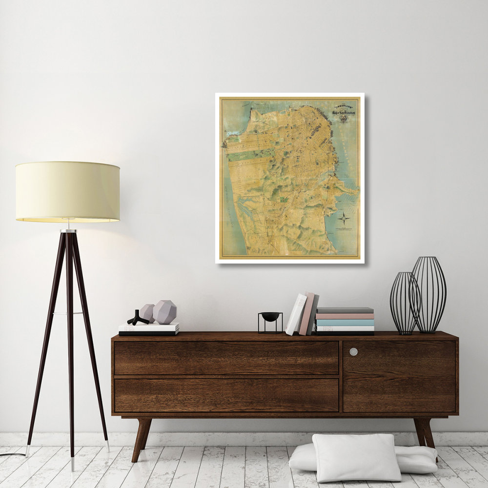 "The "Chevalier" Map of San Francisco" Paper Print by August Chevalier ...