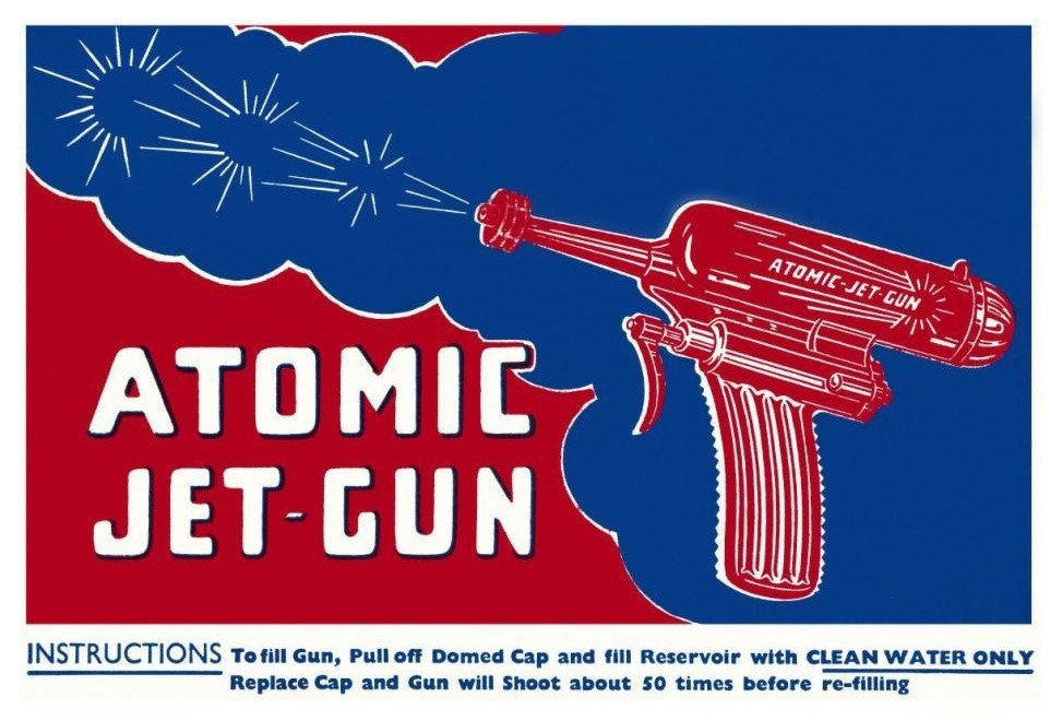 "Atomic Jet-Gun" Digital Paper Print by Retrogun, 24"x17", 46"x31 ...