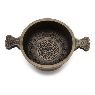 Celtic Knotwork Pattern Bronze Finished Two Handled Quaich Cup ...