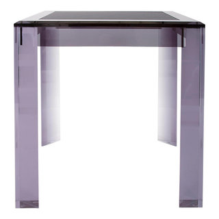 Smoky Gray Harman Acrylic Card Table - Contemporary - Game Tables - by ...