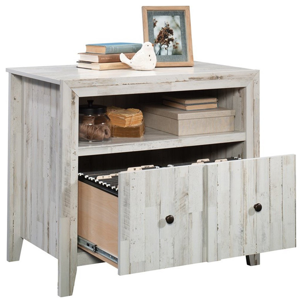 Pemberly Row Engineered Wood Lateral File Cabinet in White Plank ...