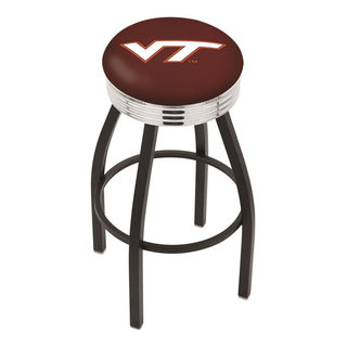Holland L8B3C Virginia Tech 25" Swivel Counter Stool - Black/Chrome ...