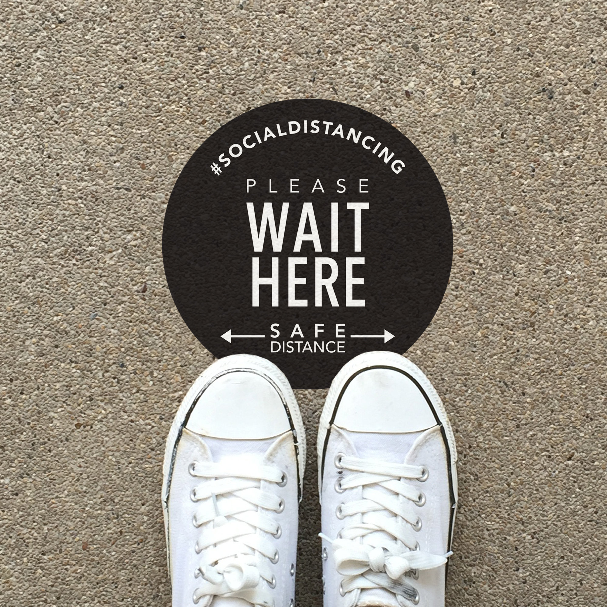 Wait Here - Floor Sticker - Boutique Style - 5pk - Contemporary - Wall ...