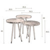 Metal Trio End Table Set (3) | Dutchbone Alim - Midcentury - Side ...