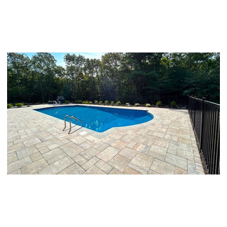 Family Time in Tiverton-Pool and Landscape Makeover - Traditional ...