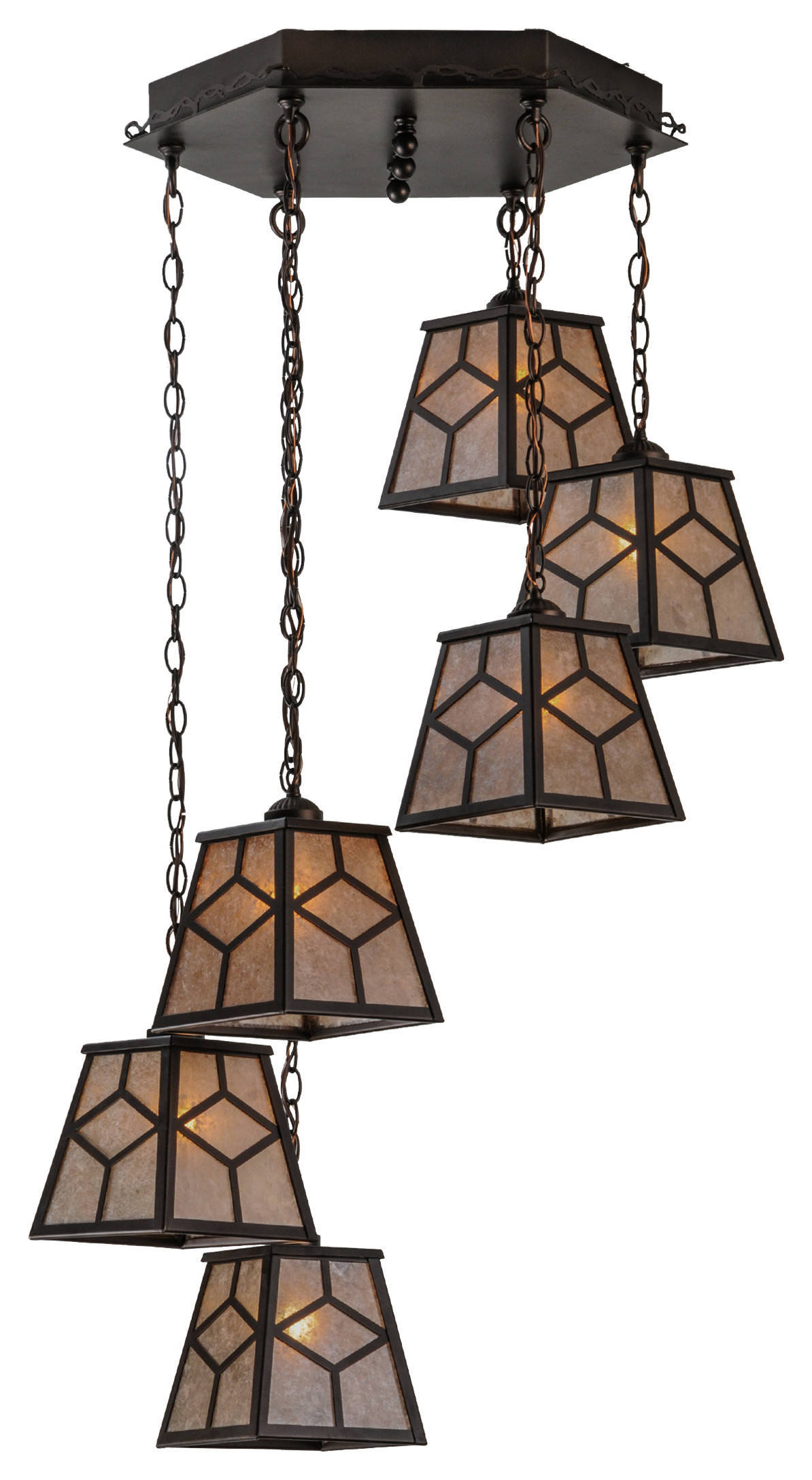 27W Diamond Craftsman 6 LT Cascading Pendant - Transitional - Pendant ...
