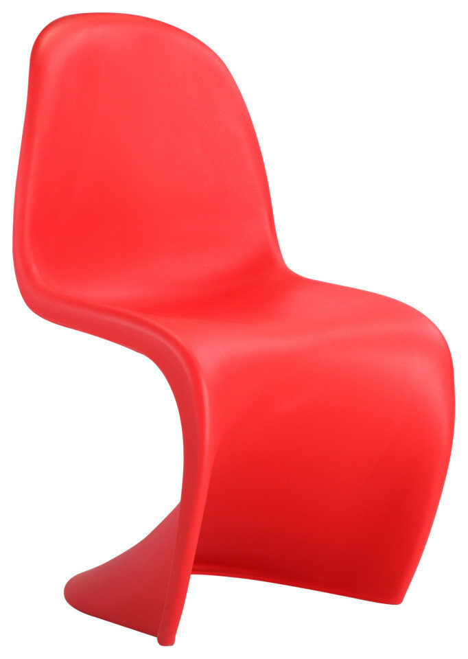 Modern Classics Shape Chair, Red, 33"H x 19"W x 23"D - Contemporary ...
