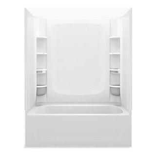 Sterling 71420120-0 STORE+ 60" x 32" Vikrell Alcove Bath/Shower ...