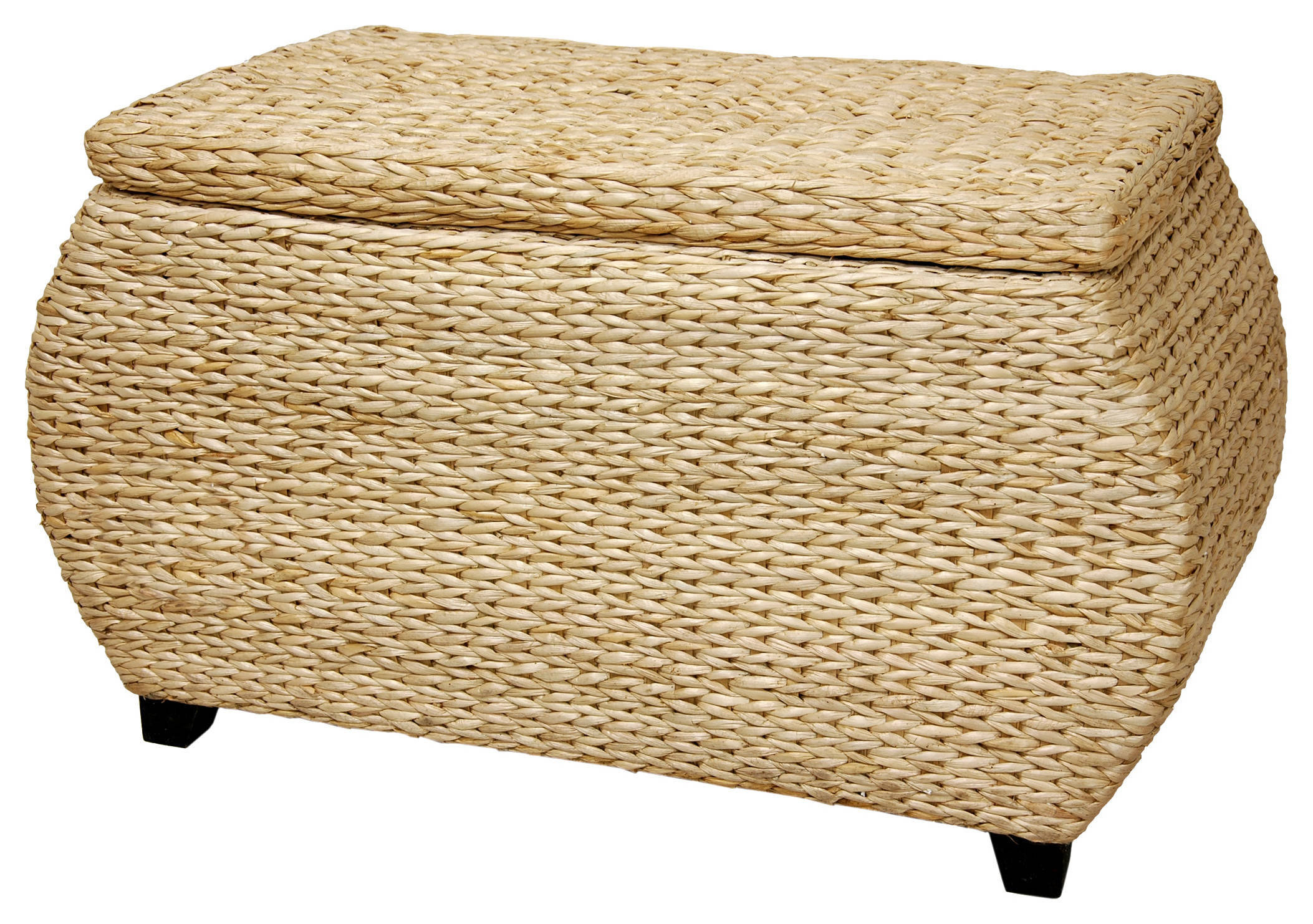 Rush Grass Storage Box, Natural - Tropical - Storage Bins And Boxes ...