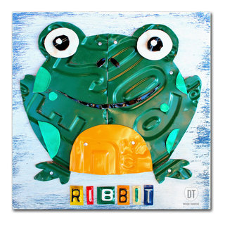 "Ribbit the Frog" Canvas Art by Design Turnpike, 18"x18" - Traditional ...