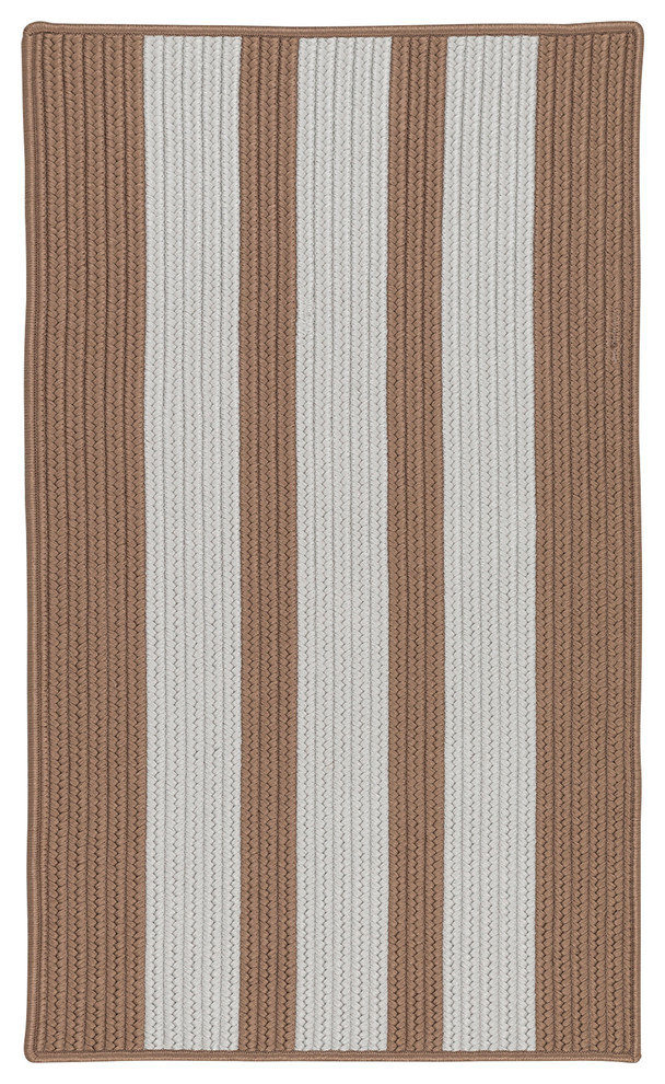 Colonial Mills Everglades Vertical Stripe Ev47 Mocha Area Rugs, 2x4 ...
