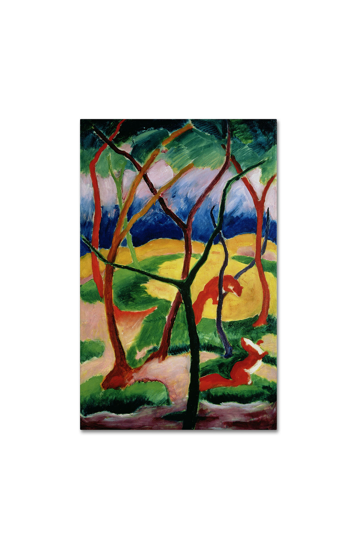 'Weasels Playing, 1911' Canvas Art by Franz Marc, 14" x 19 ...