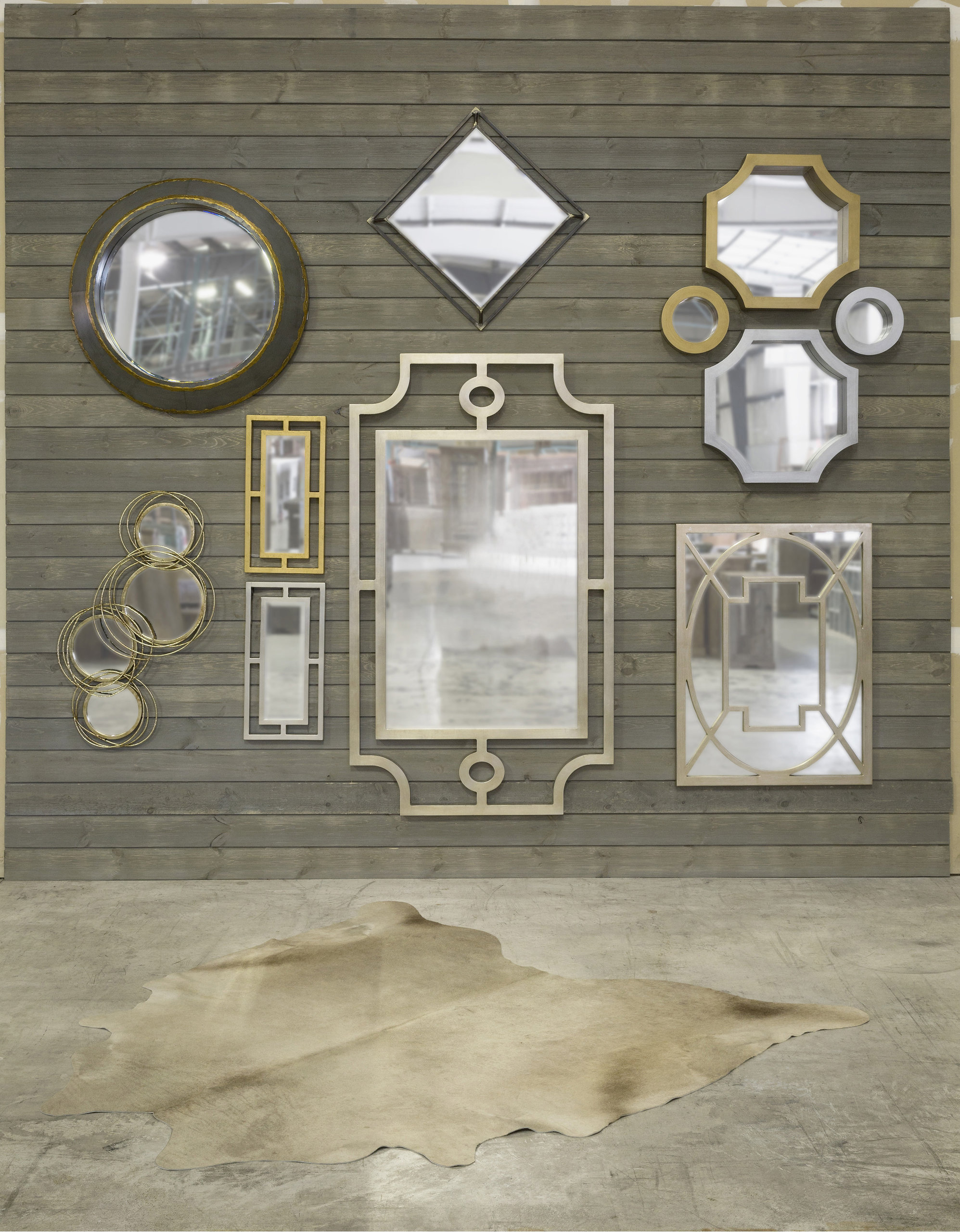 Conway Mirror Gold Metal Finish - Contemporary - Wall Mirrors - by ...