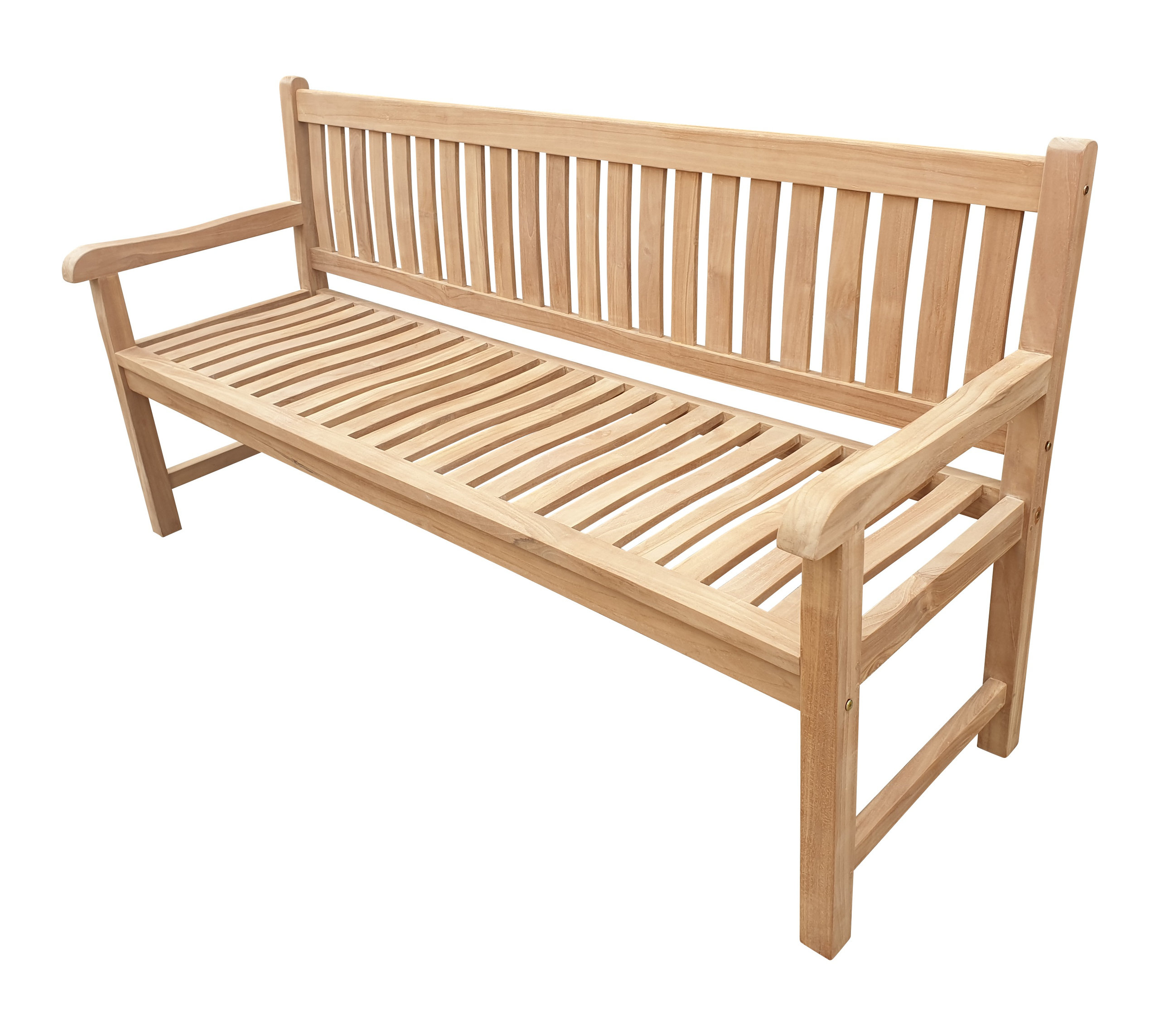 Seven Seas Teak Santiago Outdoor Teak Wood Bench, 6' - Transitional ...