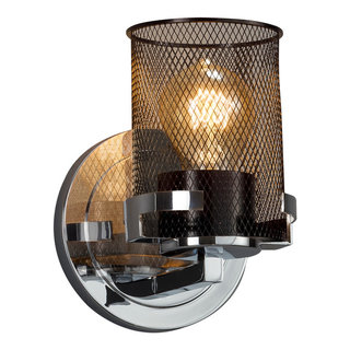Wire Mesh Atlas, Wall Sconce - Industrial - Wall Sconces - by Justice ...