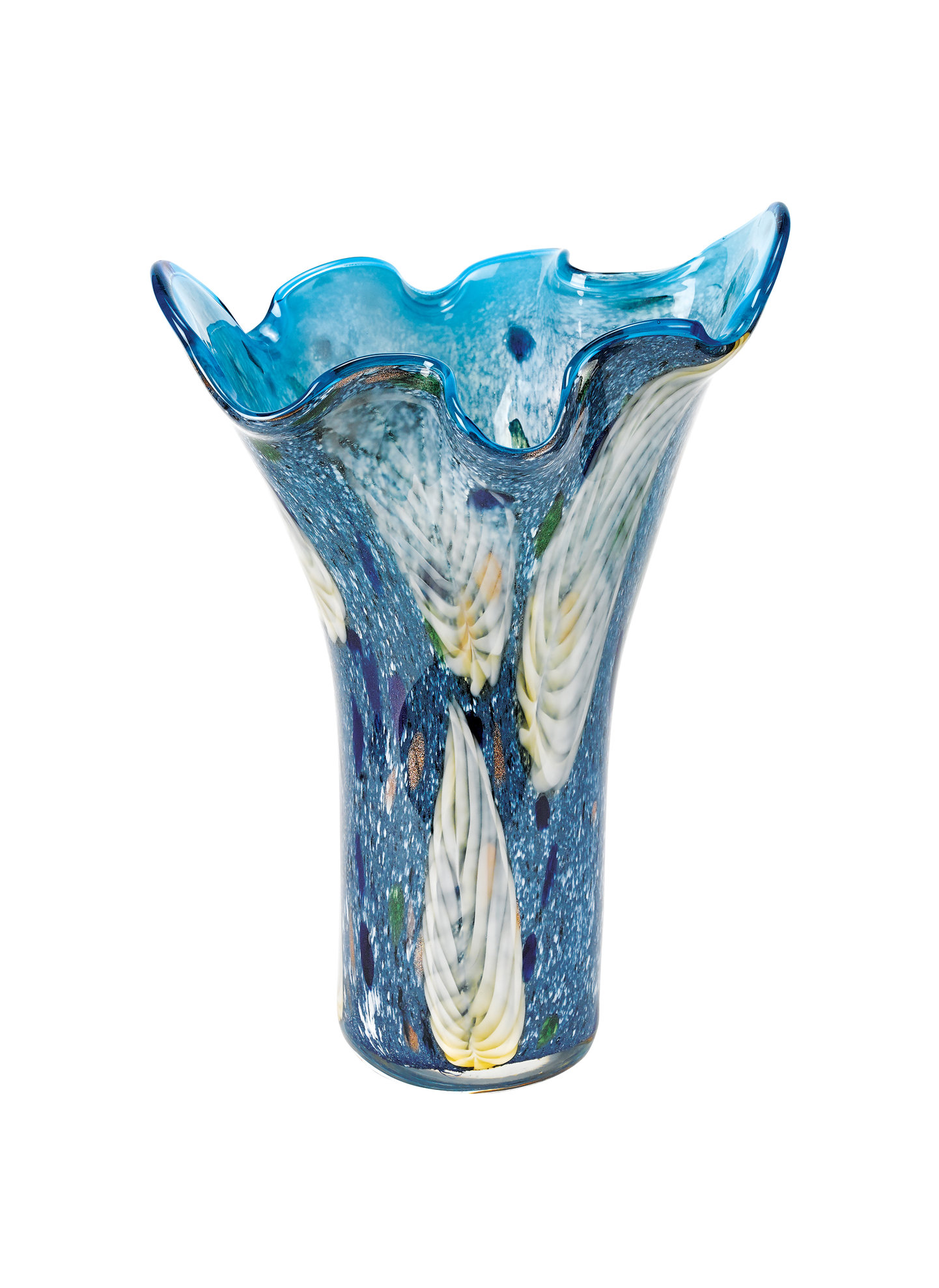 Napkin Vase Blue Design 17" - Contemporary - Vases - by Badash Crystal ...