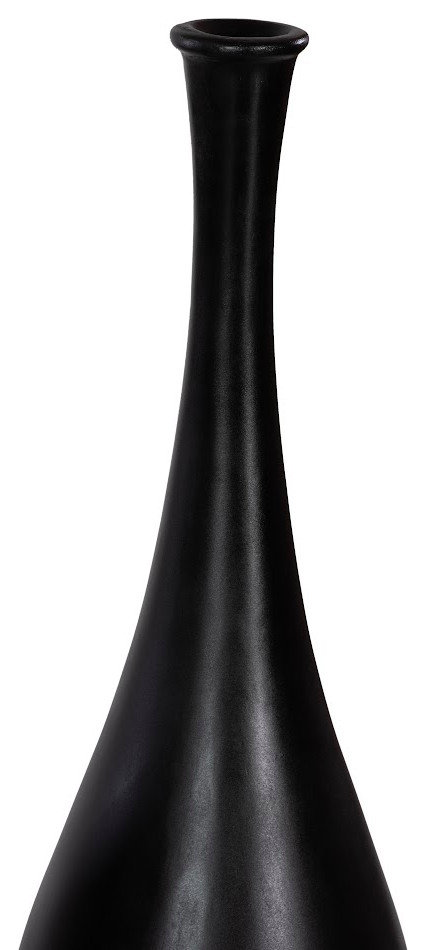 Trumpet Vase, Medium, Matte Black - Transitional - Vases - by Phillips ...