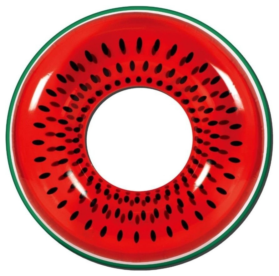 42" Red Watermelon Fruit Inflatable Swimming Pool Inner Tube Ring Float ...