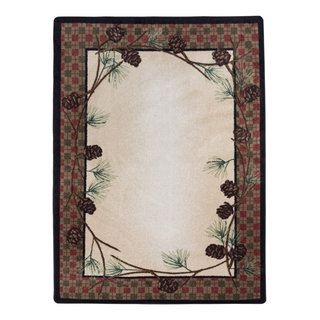 Delicate Pines, Natural, 8'x11', 8x11 - Rustic - Area Rugs - by ...