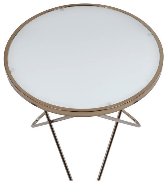 Valora Coffee Table, Champagne & Frosted Glass - Contemporary - Coffee ...