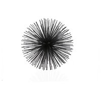 8" Black Metal Spiky Sphere - Midcentury - Decorative Objects And ...