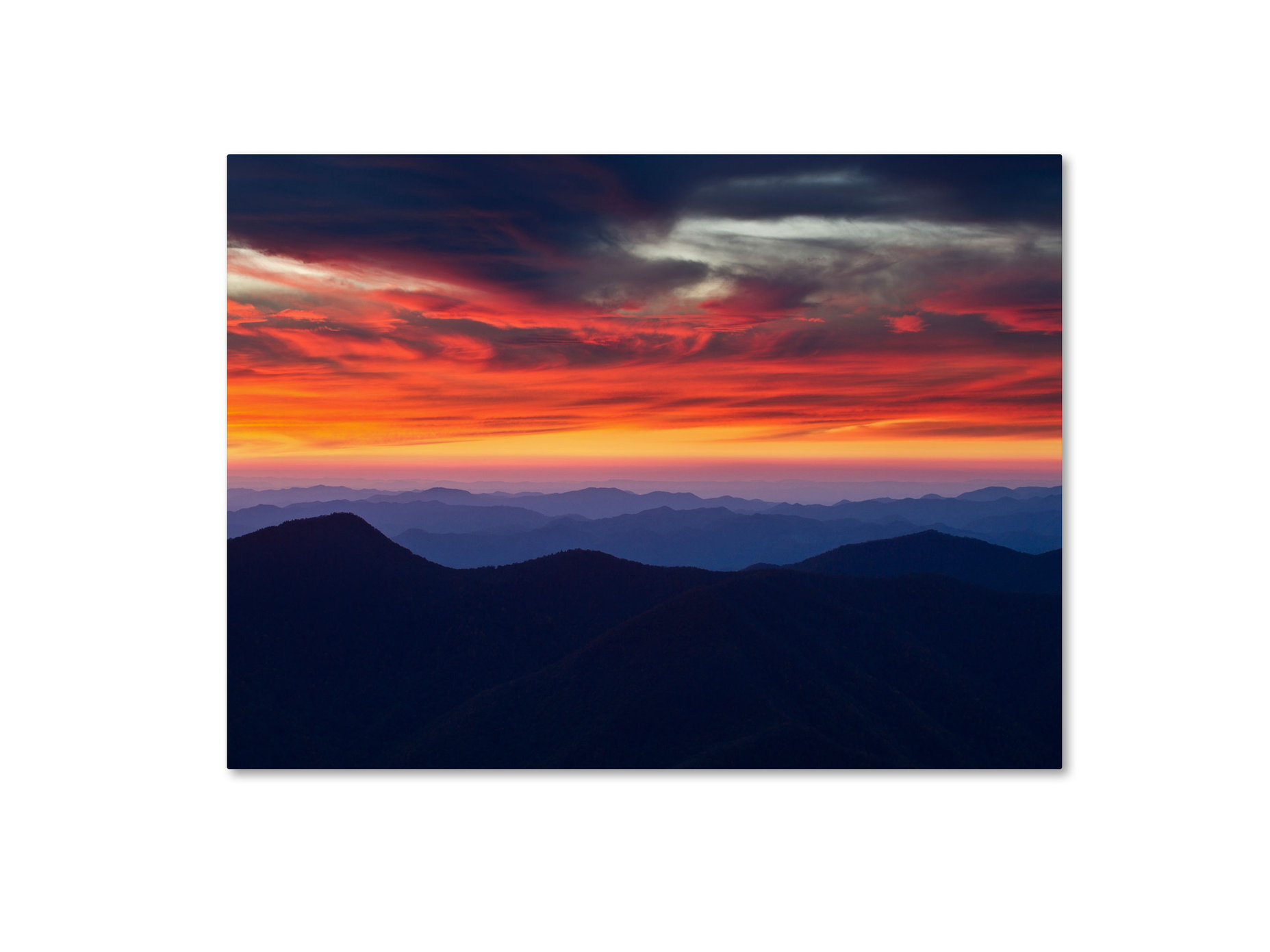 'Mount Mitchell Sunset' Canvas Art by Pierre Leclerc, 18" x 32 ...