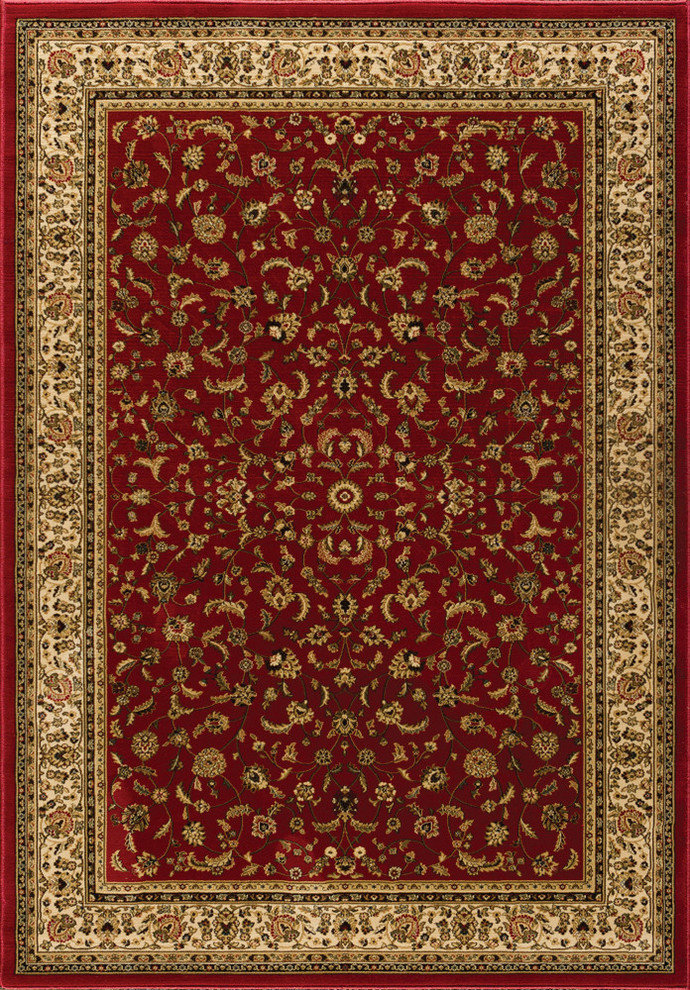 American Sarouk Area Rug, Ivory, 26", 7'10"x134" - Traditional - Area ...