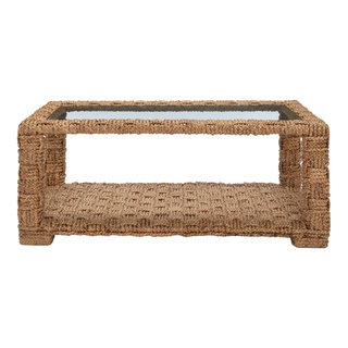 Safavieh Christi Waterhyacinth Coffee Table Natural - Beach Style ...