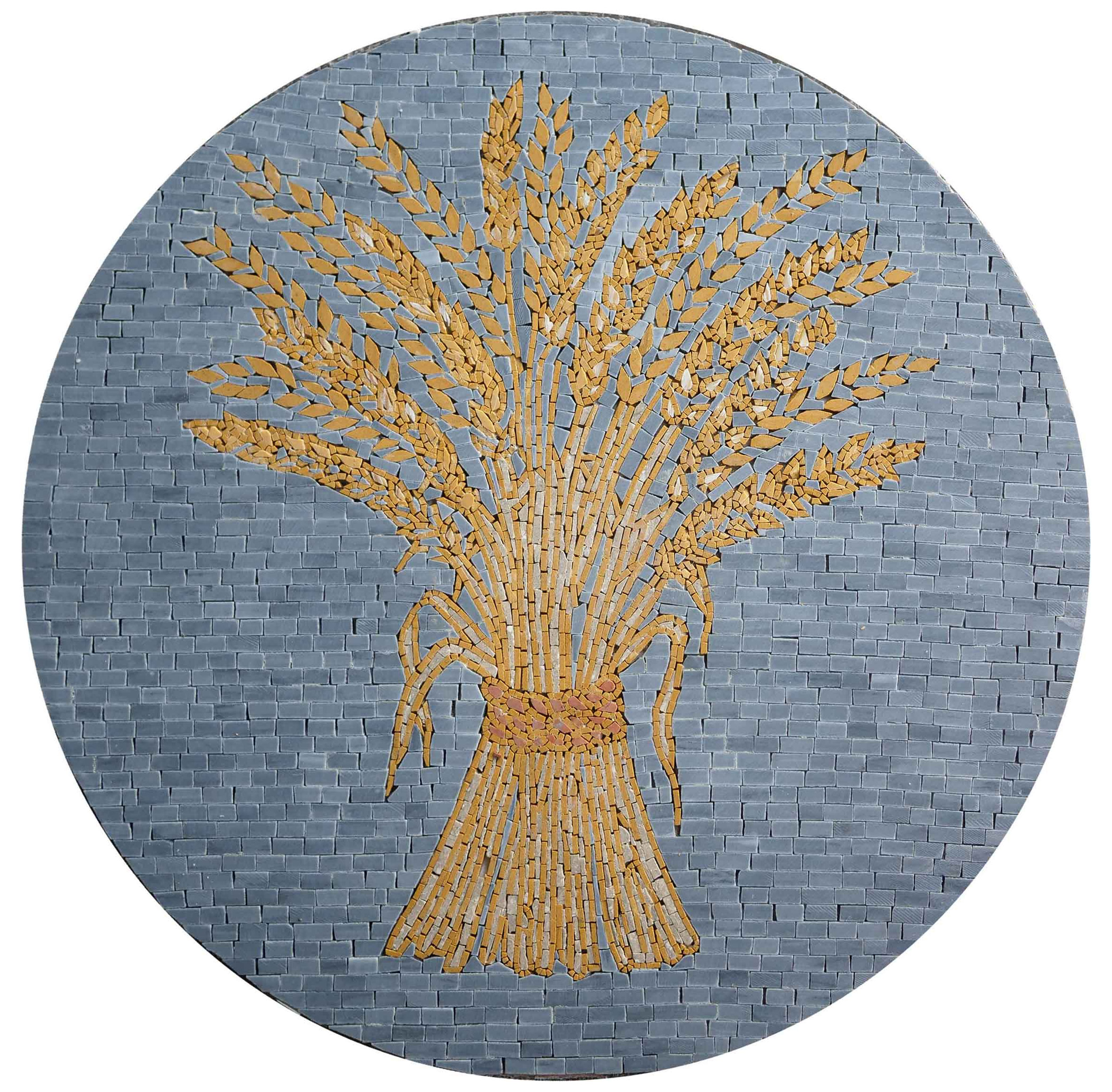 Wheat - Mosaic Medallion, 72" x 72" - Farmhouse - Tile Murals - by ...