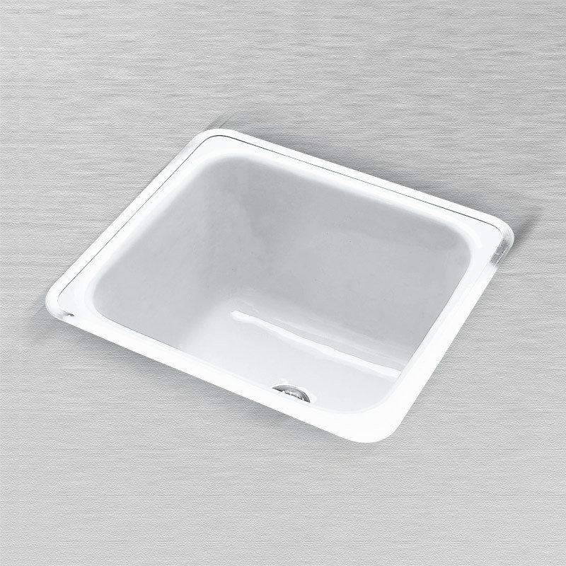 Laundry Tray: Flat Rim - Wall Hung, Tile or Rim Mount - Transitional ...