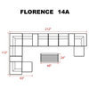 Florence 14 Piece Outdoor Wicker Patio Furniture Set 14a in Black ...